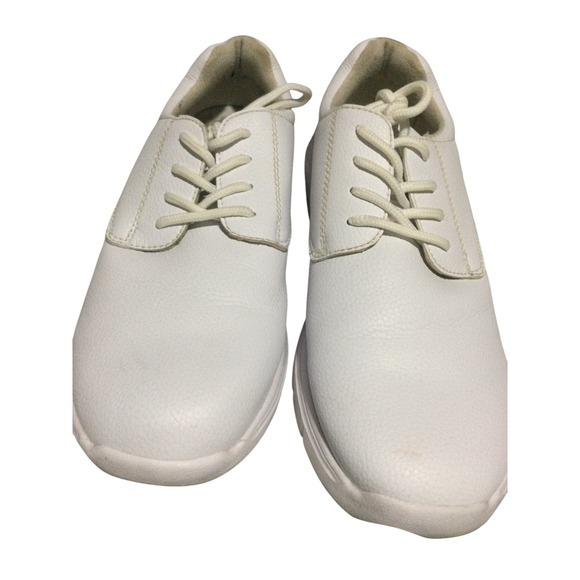 Hawkwell | Shoes | Hawkwell White Leather Lace Up Comfort Shoes Size ...